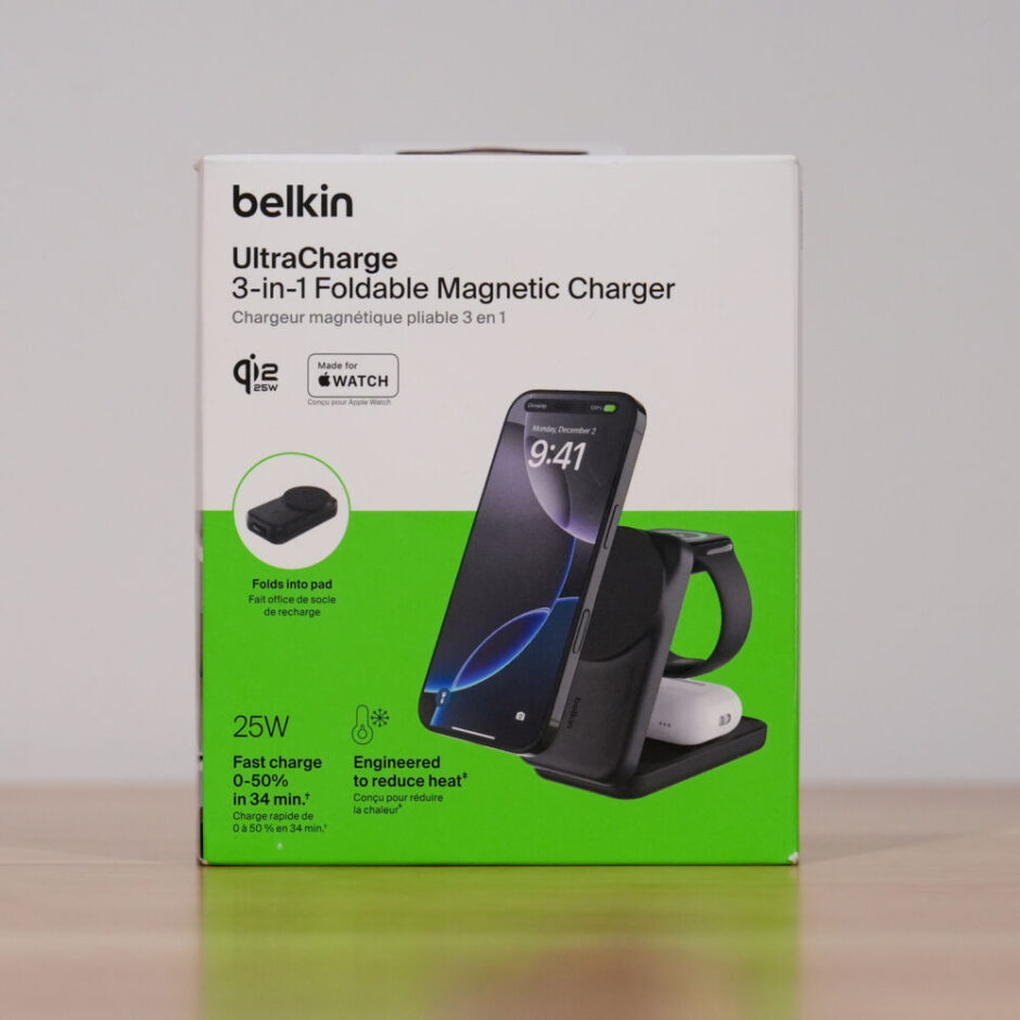 Belkin UltraCharge Qi2 25W 3-in-1 折りたたみ式マグネット充電器をレビュー！格納すればスマホサイズのQi2 ...